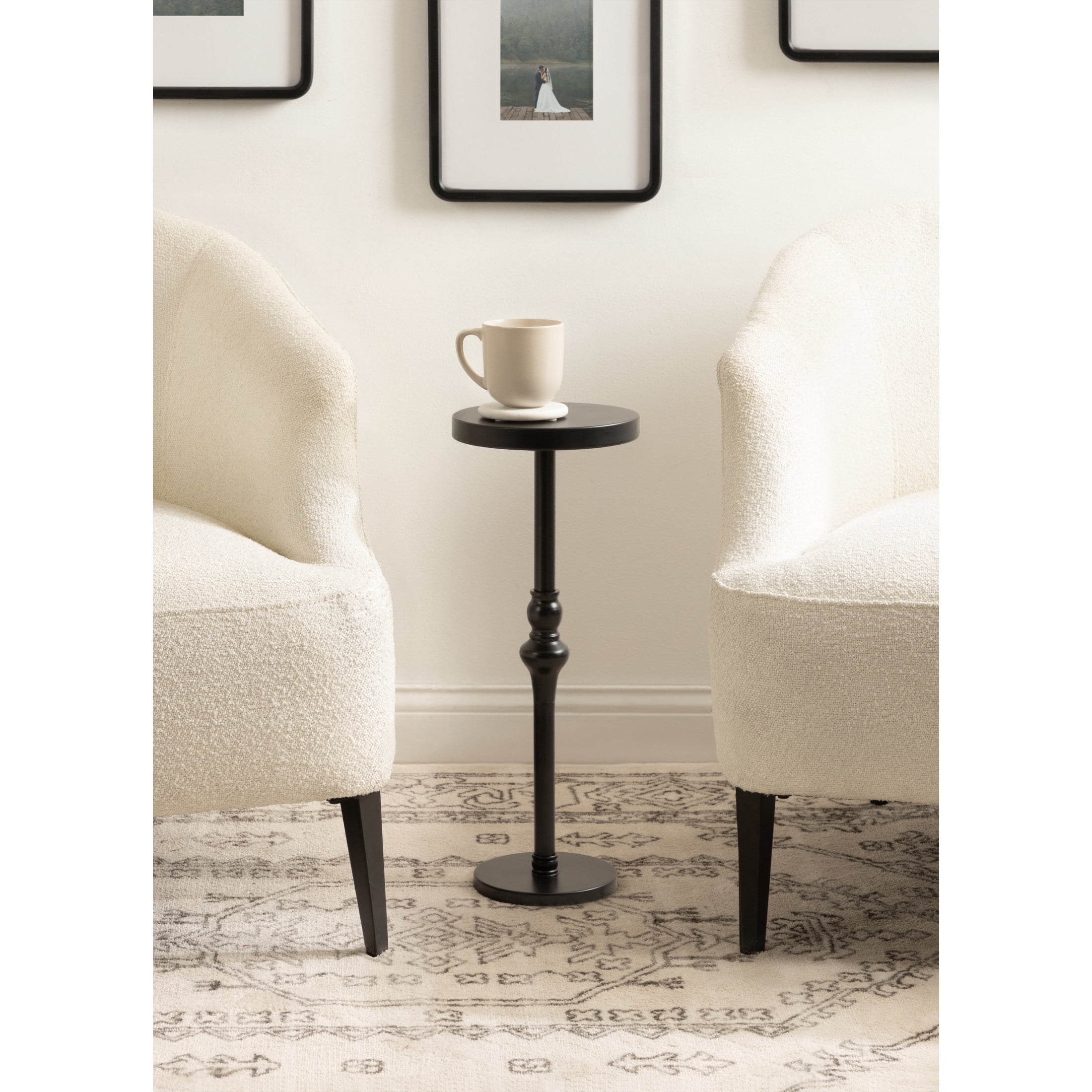 Kate and Laurel Stratton Vintage Round Pedestal Drink Table, 9 x 9 x 22 ...