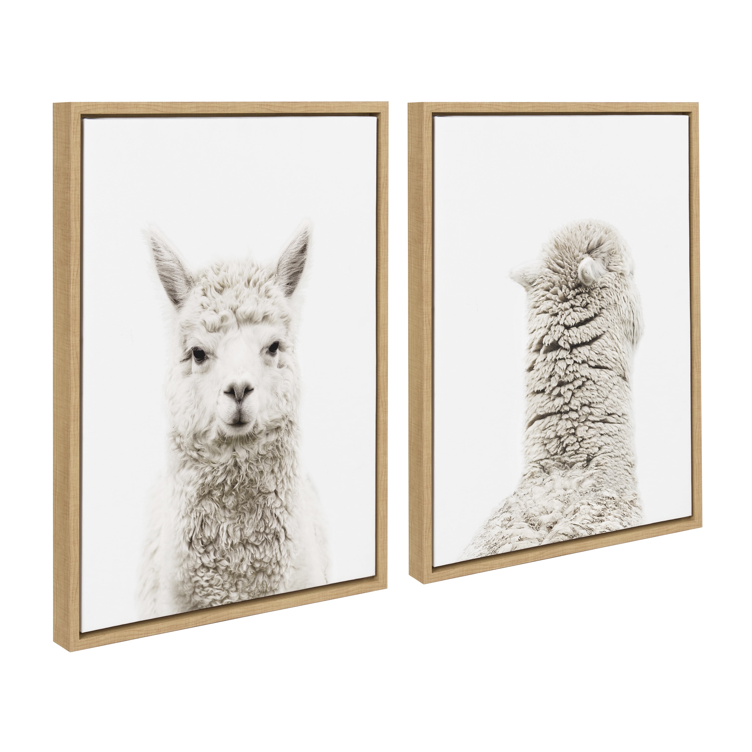 Kate and Laurel Sylvie Alpaca Front and Alpaca Back Framed Canvas Wall ...
