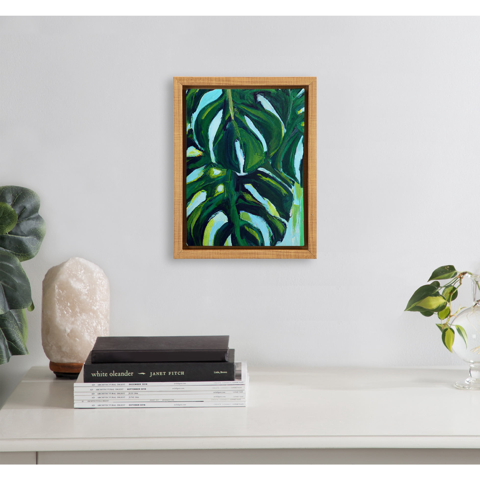 Kate and Laurel Sylvie Blank Framed Canvas Wall Art, 8x10 Natural ...