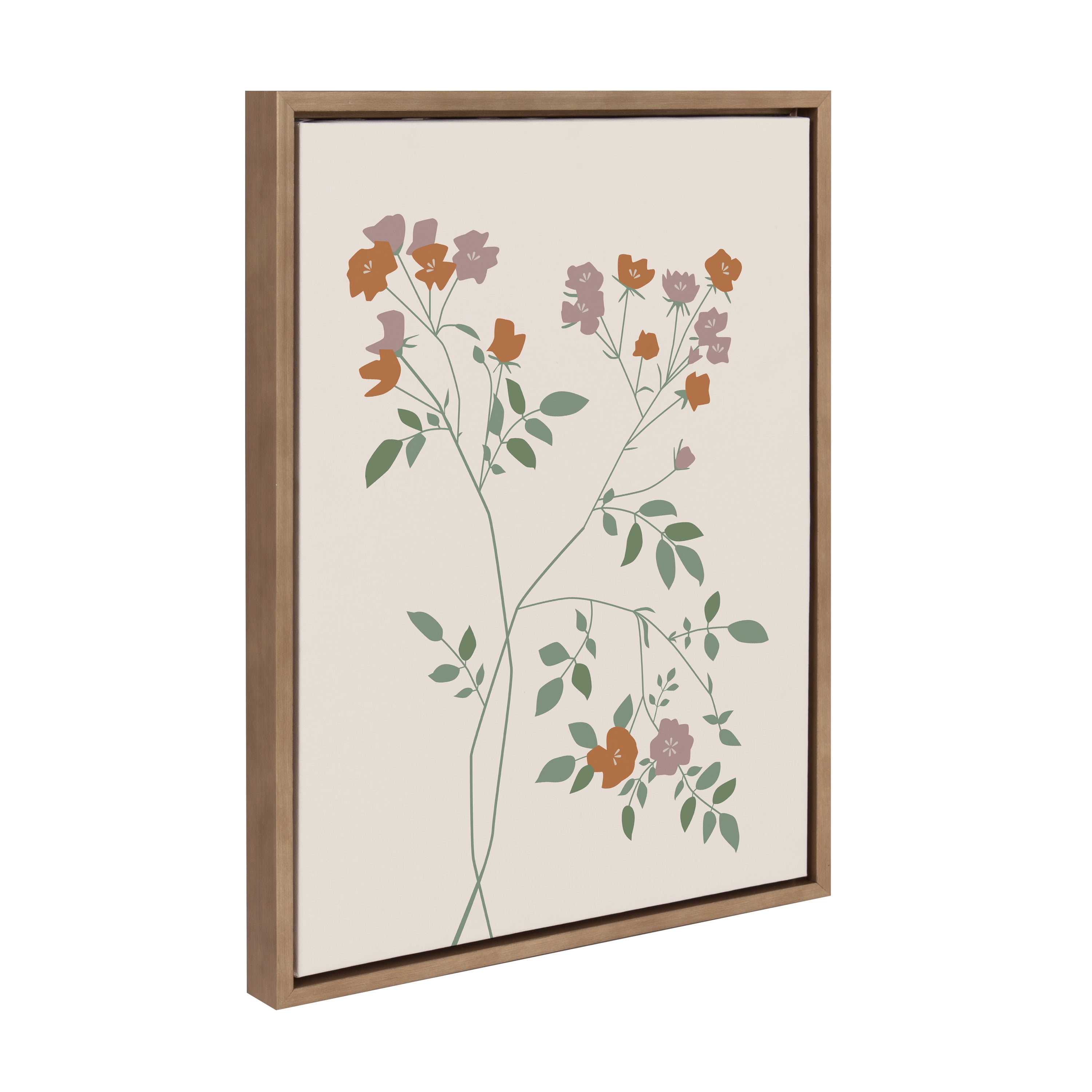 Kate and Laurel Sylvie Delicate Illustrated Red and Purple Wildflowers ...