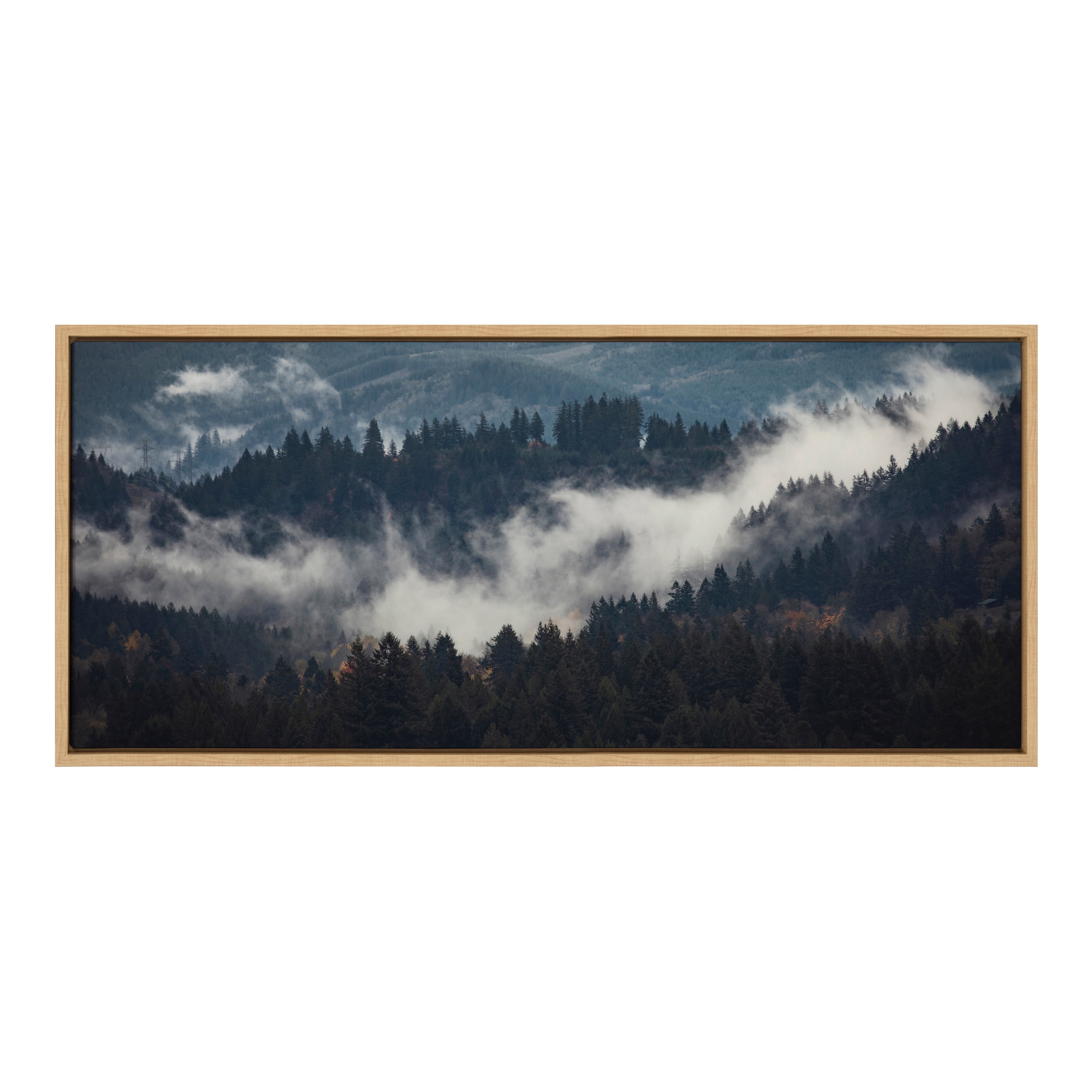 Kate and Laurel Sylvie Inner Mist Framed Canvas Wall Art by Emiko and ...