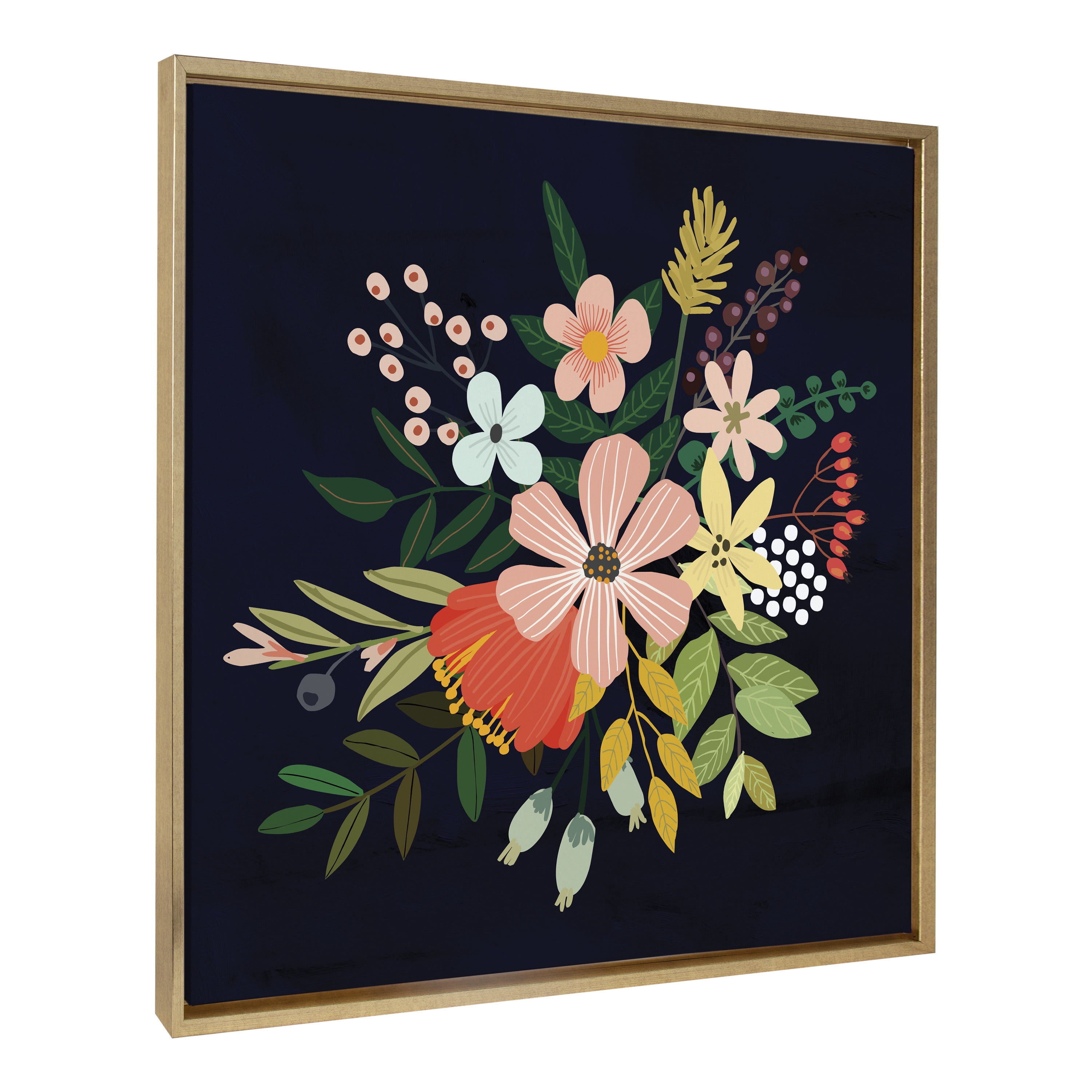Kate and Laurel Sylvie MC 481 Floralis C Framed Canvas Wall Art by Mia ...