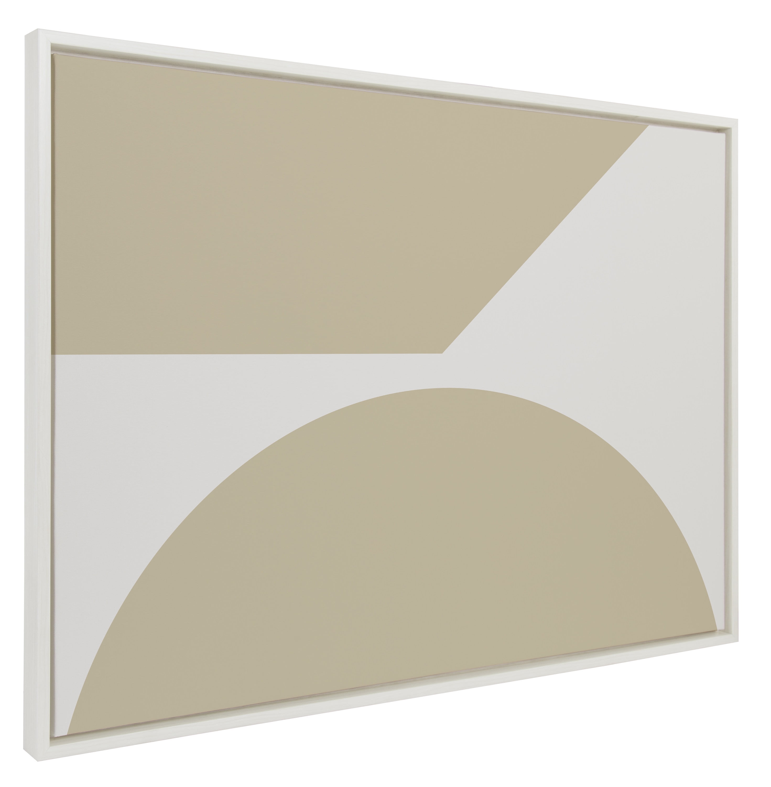 Kate and Laurel Sylvie Minimal Max Mod I Soft Neutral Framed Canvas ...