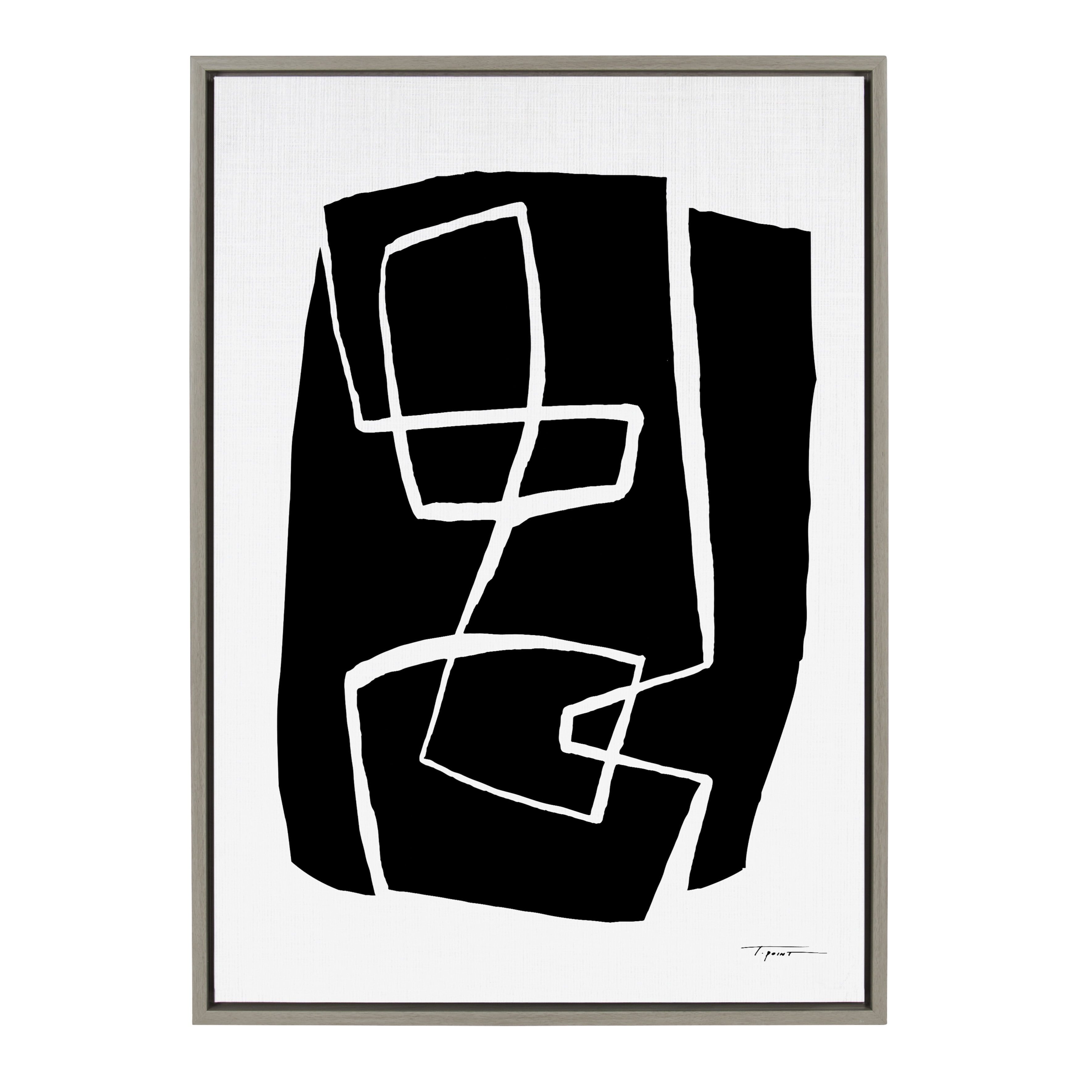 Kate and Laurel Sylvie Modern Meeting Forms Framed Canvas Wall Art by ...