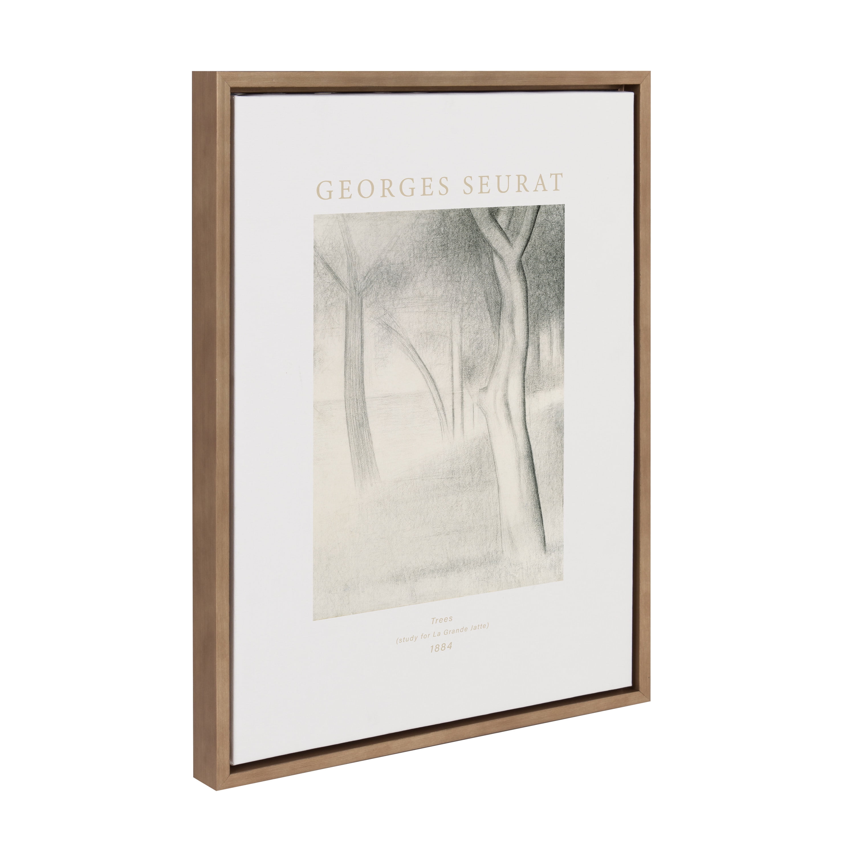 Kate and Laurel Sylvie Poster Georges Seurat Trees 1884 Framed Canvas ...