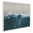 Kate and Laurel Sylvie Waves Crashing on the Beach Framed Canvas Wall ...