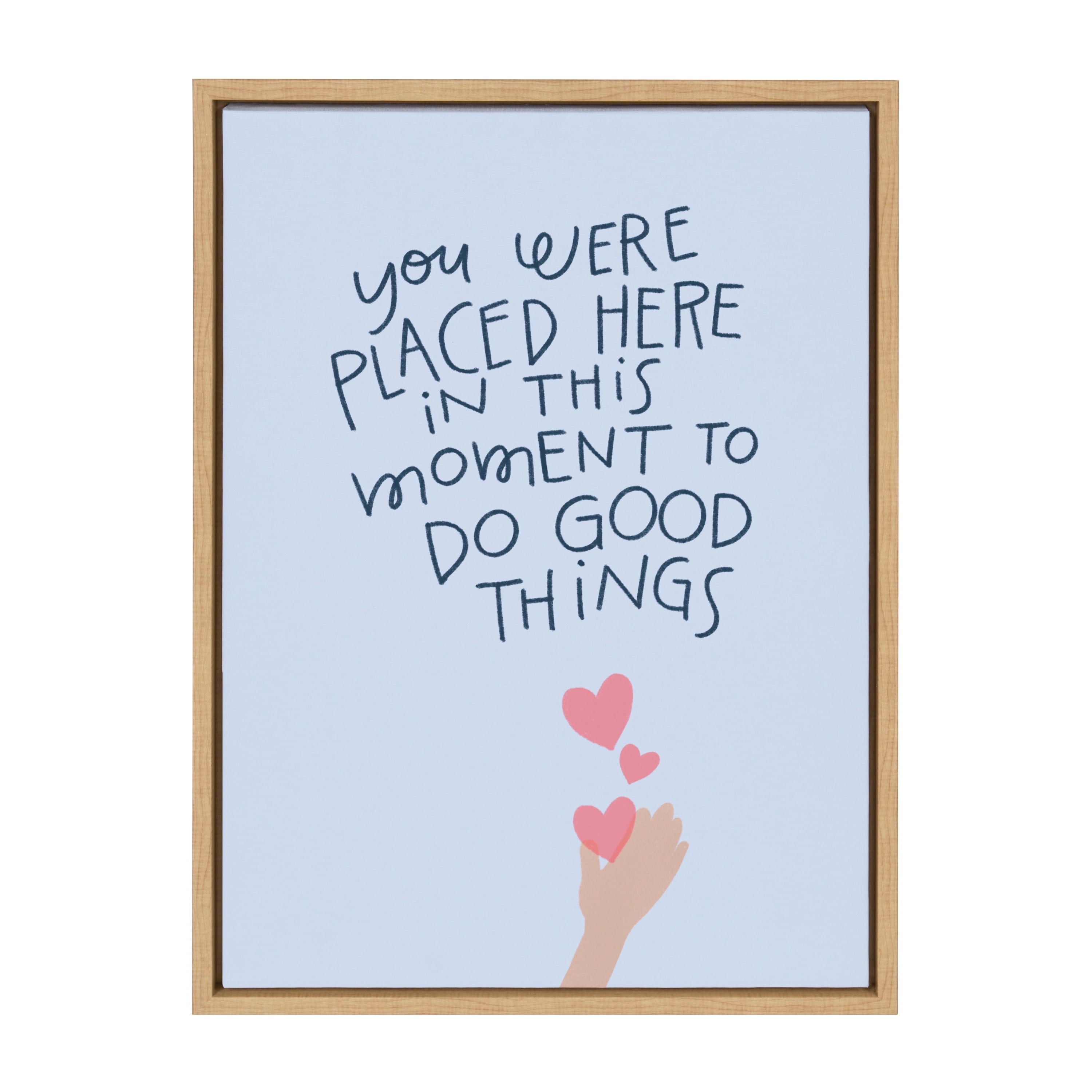 Kate and Laurel Sylvie You Were Placed Framed Canvas Wall Art by Jenn ...