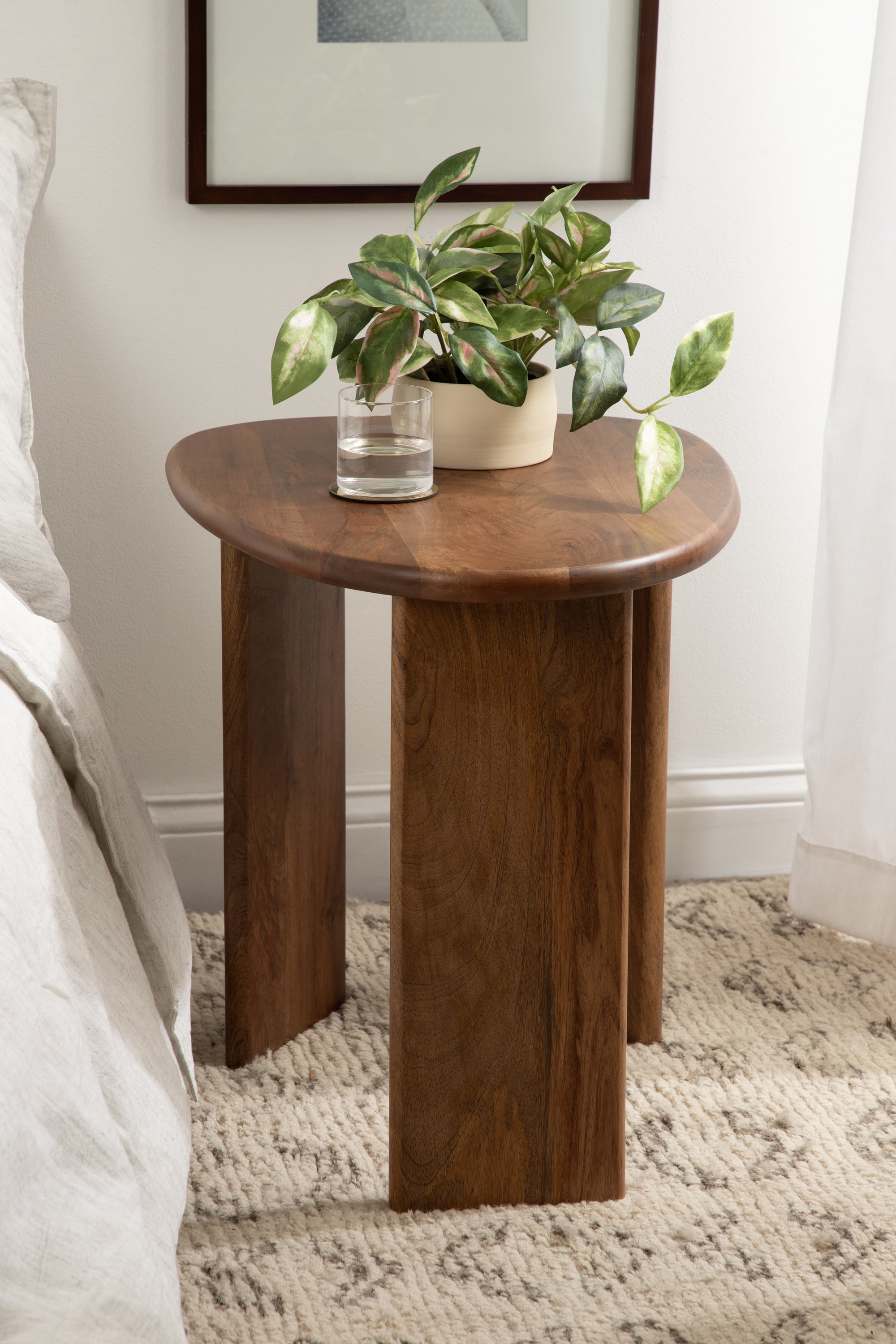 Kate and Laurel Tortola Modern Irregular Round Side Table, 22 x 18 x 20 ...