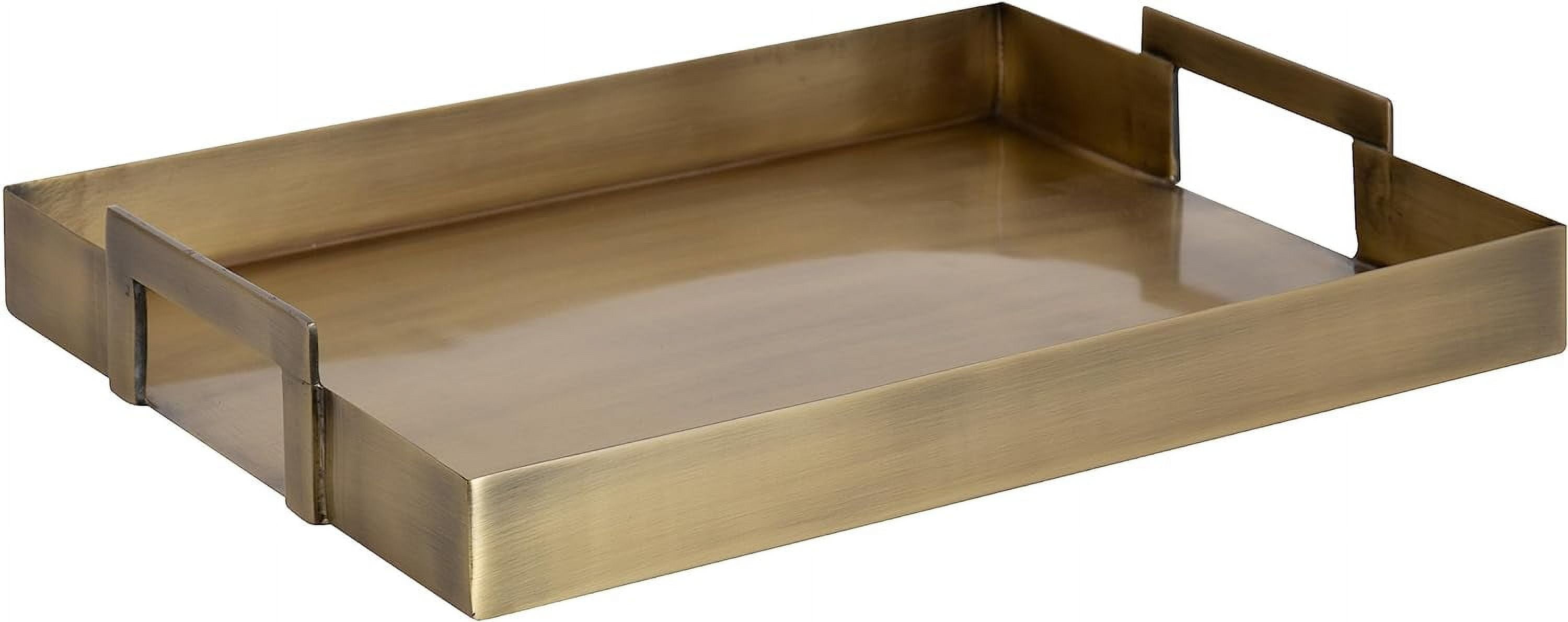 Kate and Laurel Transitional Metal Rectangle Tray, 17 x 13, Brass ...