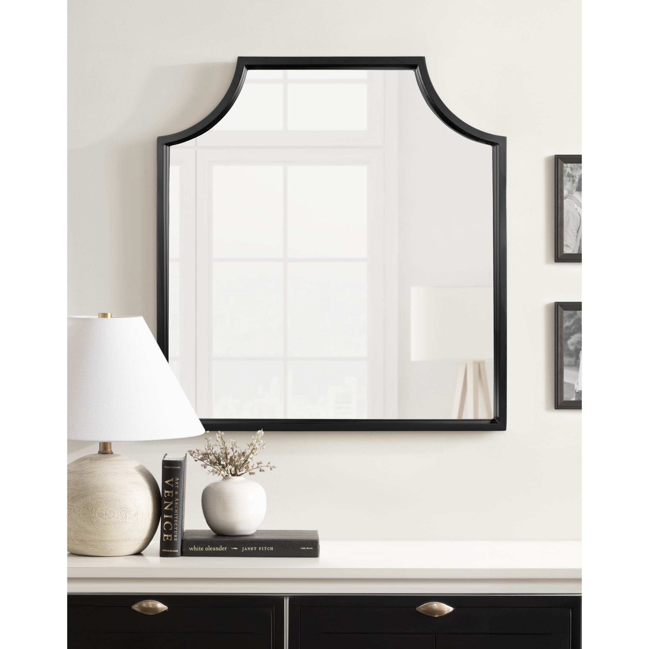 Kate and Laurel Travis Modern Scalloped Arch Wall Mirror, 26 x 28 ...