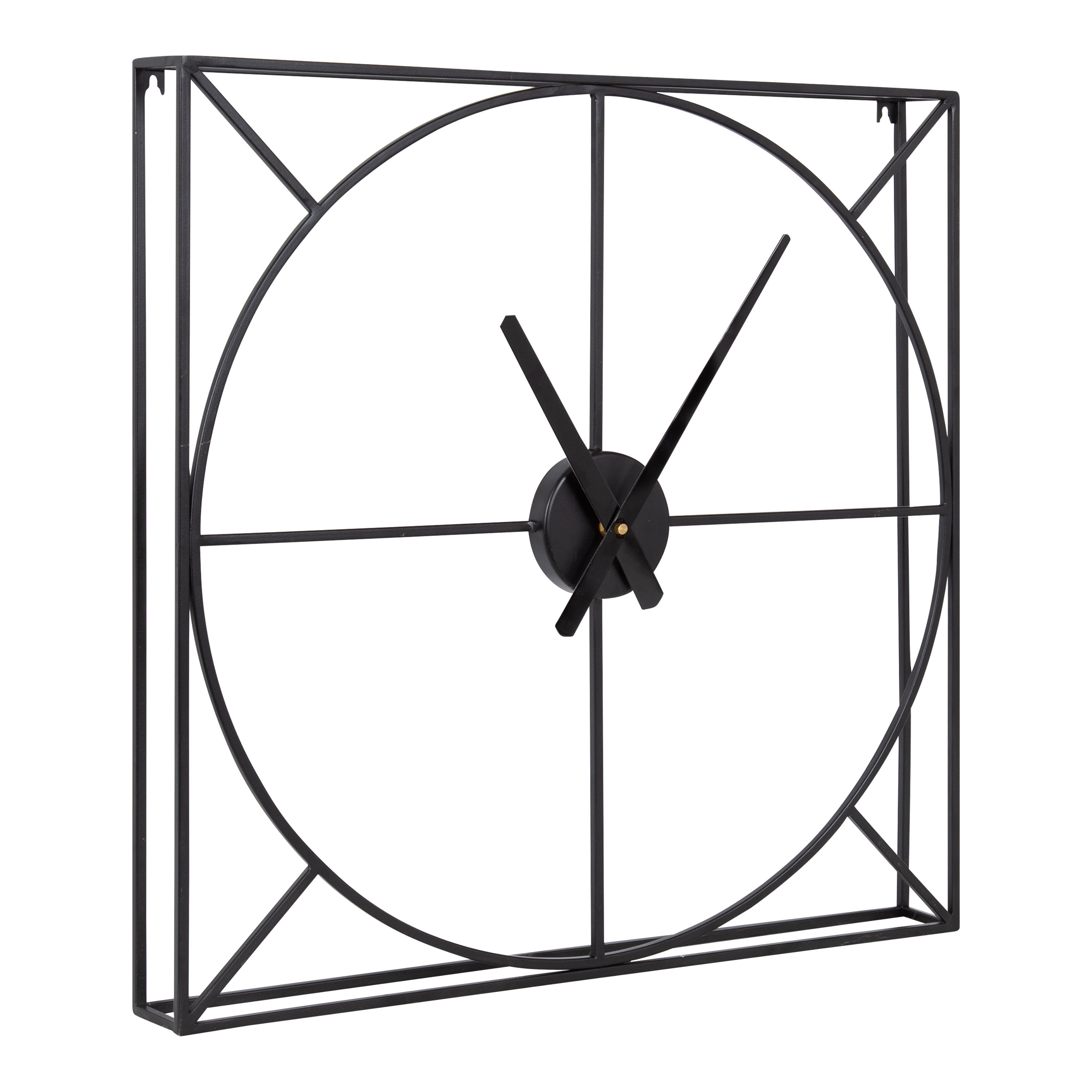 Kate and Laurel Willet Modern Wall Clock, 22 x 22, Black, Decorative ...