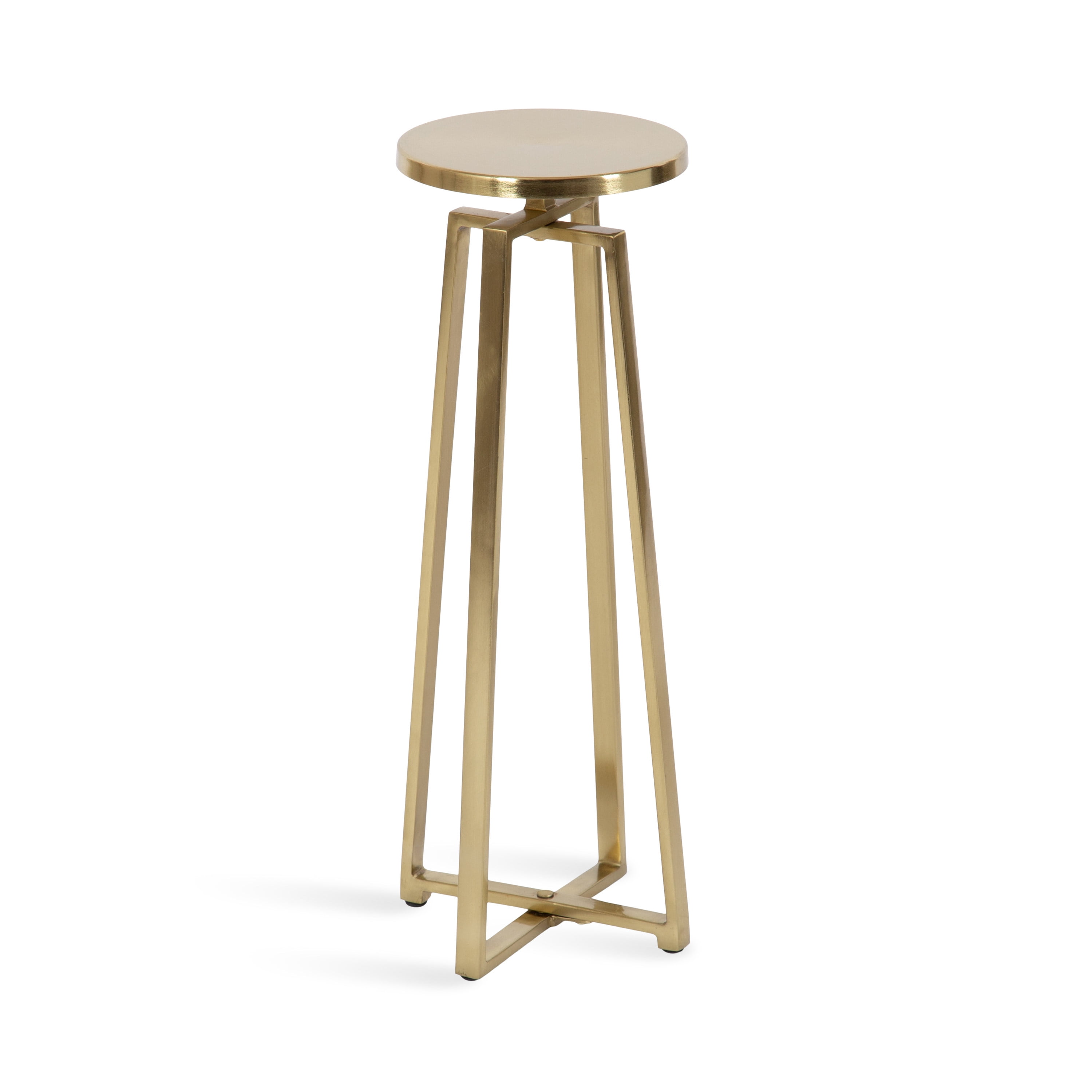 Kate and Laurel Zia Mid-Century Modern Metal Round Drink Table, 9 x 9 x ...