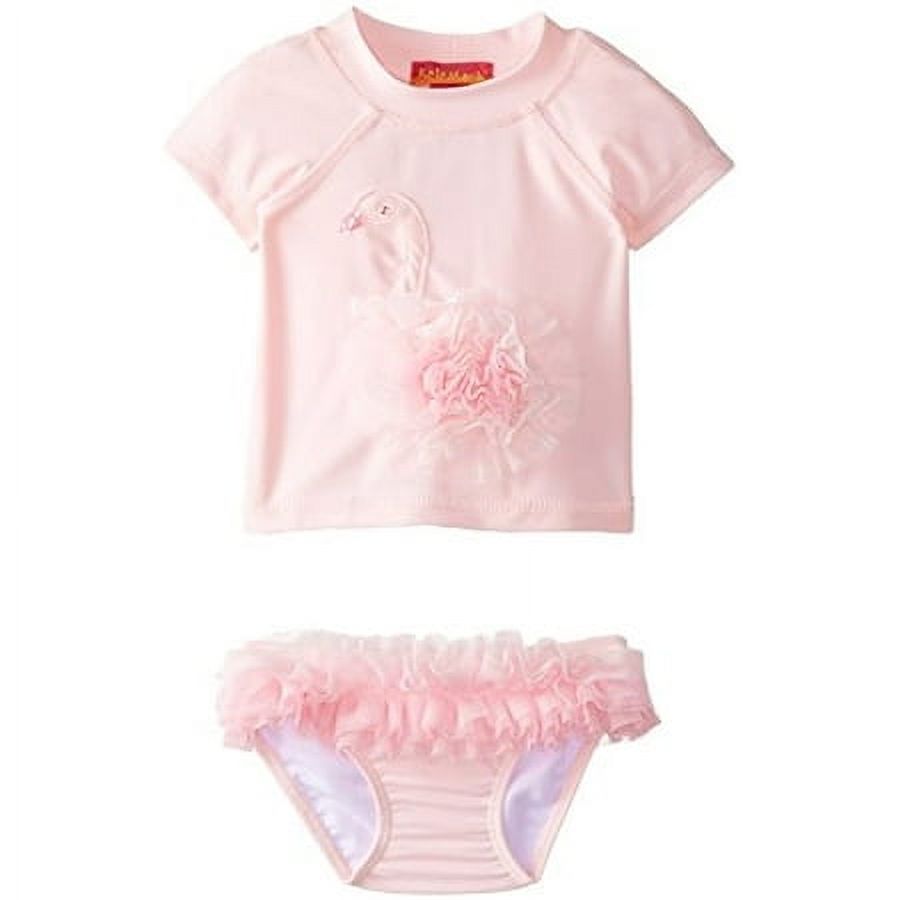 Kate Mack Girls' Newborn Swan Lake Act 2 Surf Shirt and Bottom, Pink, 9 ...