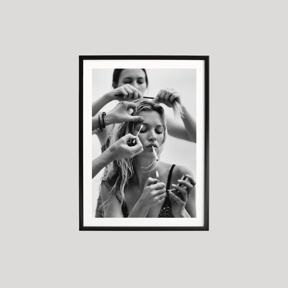 Kate Moss Getting Ready Black and White Photography Fashion Fine Art ...