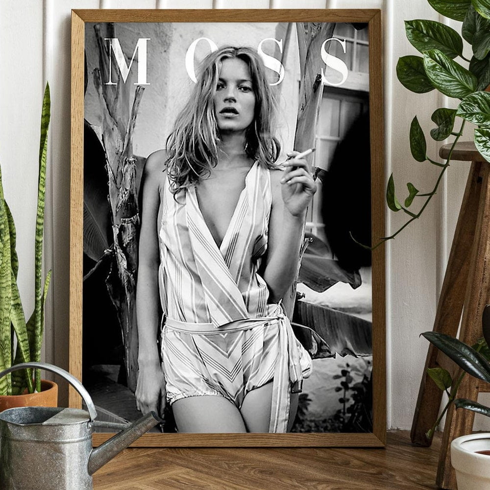 Kate Moss Poster, Feminist Wall Art, Black And White Prints, Kate Moss Print, Supermodel Art ...