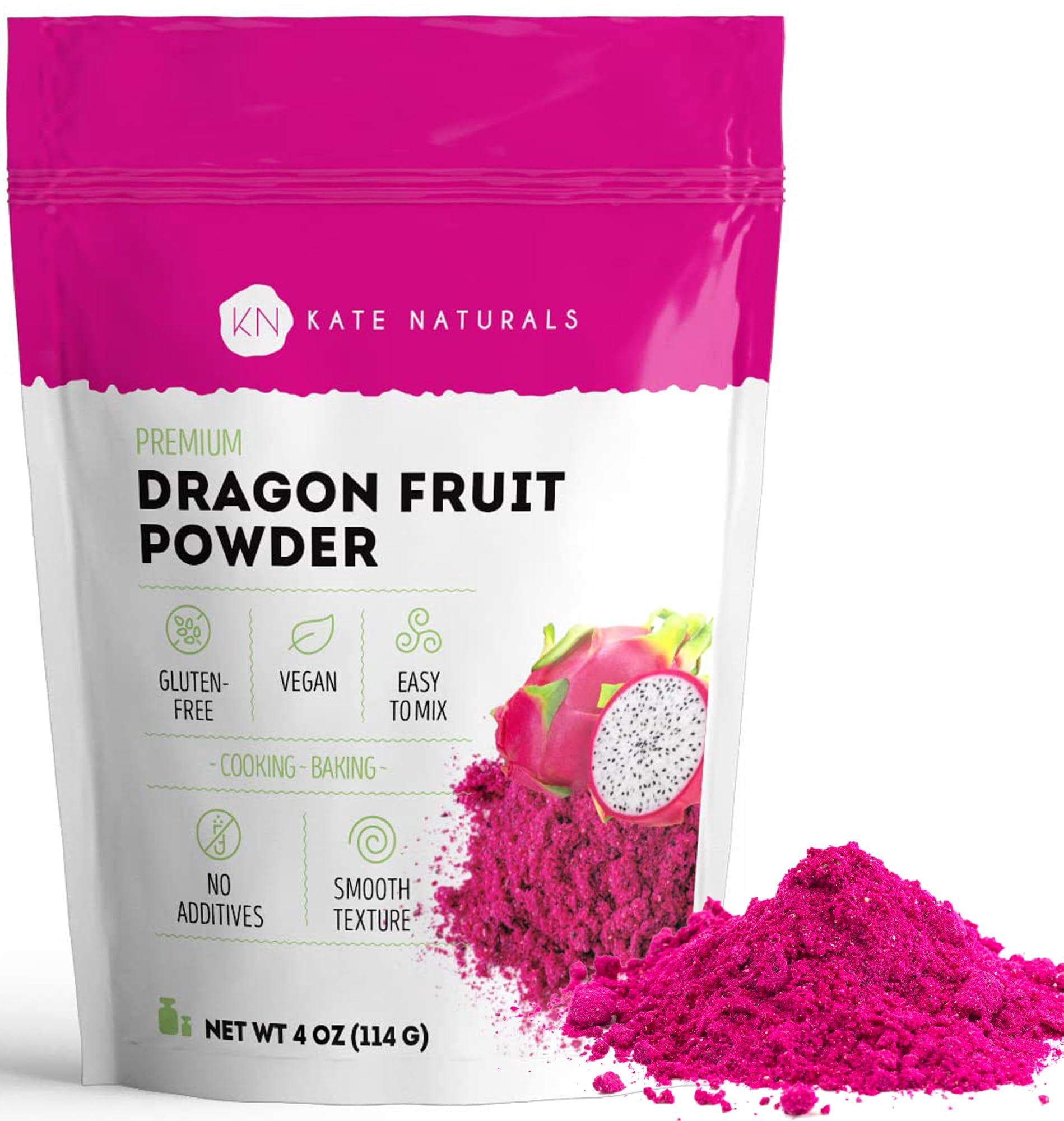 Kate Naturals DragonTRDN Fruit Powder for Baking & Drinks (4oz). Vegan ...