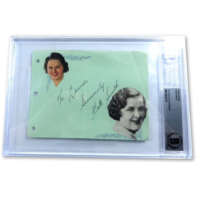 Kate Smith Signed Autographed Album Page Cut Legendary Singer BAS ...