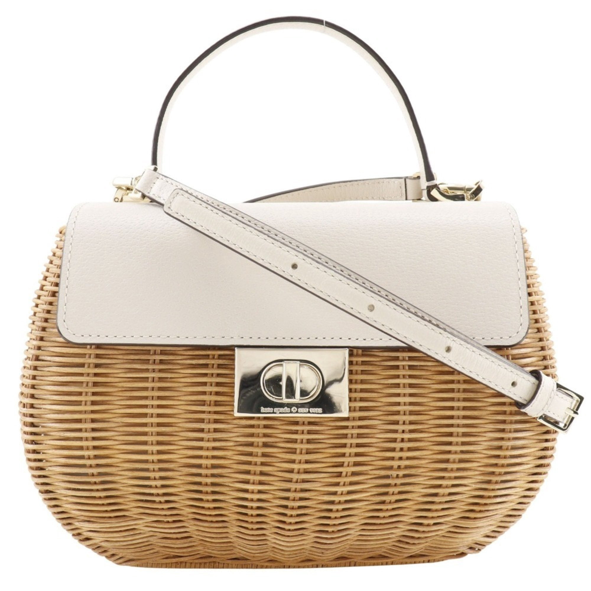 Pre-Owned Kate Spade Basket bag, handbag, shoulder wicker (rattan) x ...
