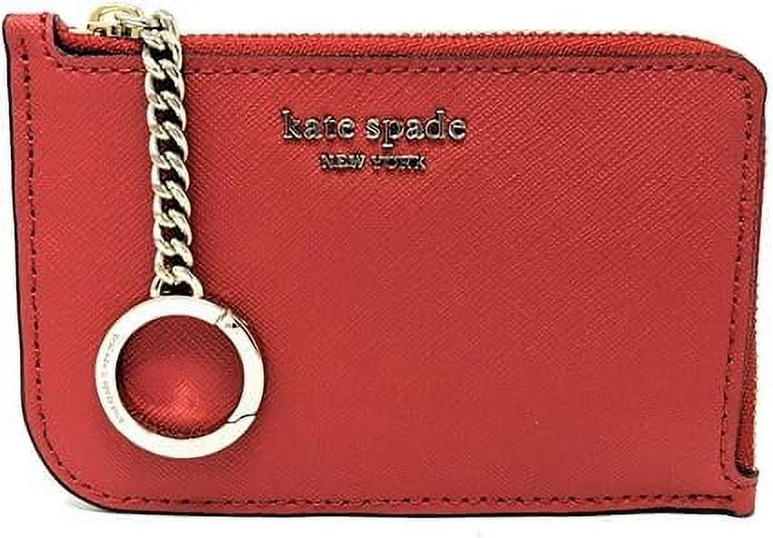 Kate Spade Cameron Medium L-Zip Card Holder Key Ring Hot Chili ...