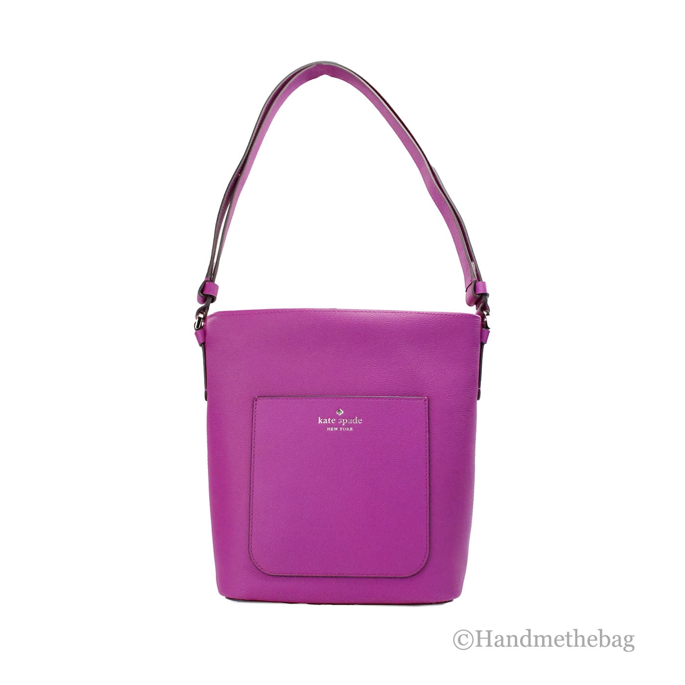 Kate Spade Elsie Small Baja Rose Pebbled Leather Bucket Shoulder Bag ...