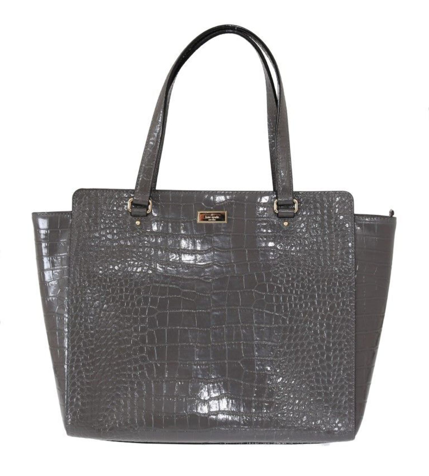 Kate Spade Gray Elissa Bristol Drive Croc Hand Bag - Walmart.com