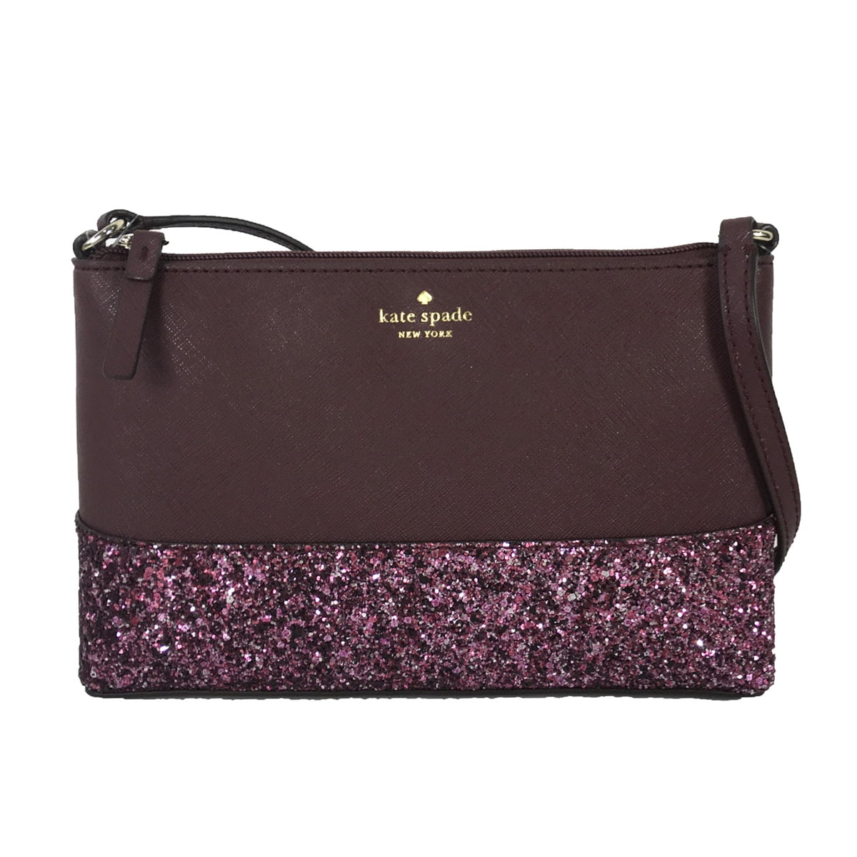 Kate Spade Greta Court Glitter Ramey Crossbody, Cherrywood - Walmart.com