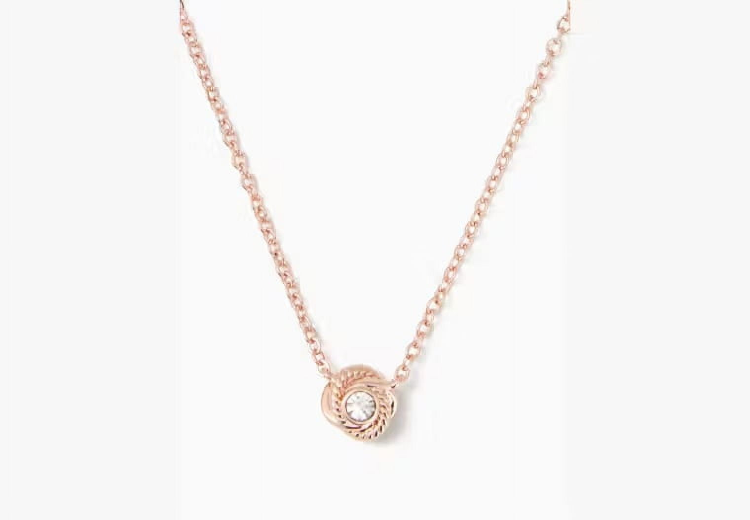 Kate Spade Infinity And Beyond Knot Mini Pendant Necklace - Rose Gold ...