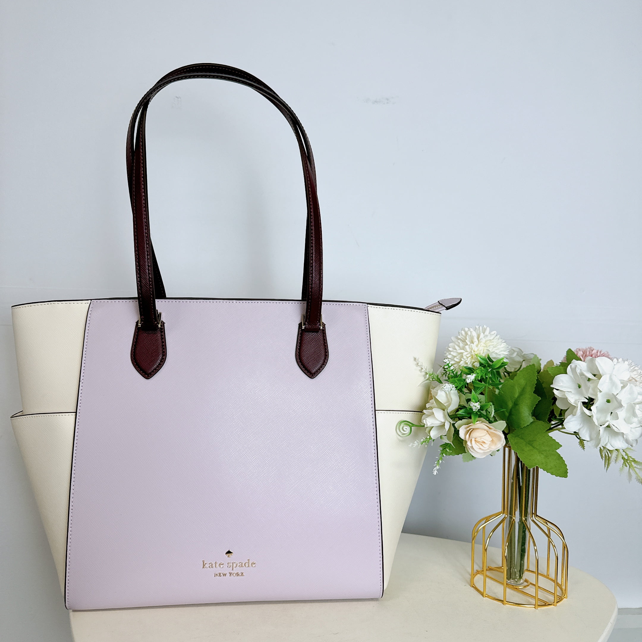 Kate Spade KC619 Madison Laptop Tote IN Lilac Moonlight Multi - Walmart.com