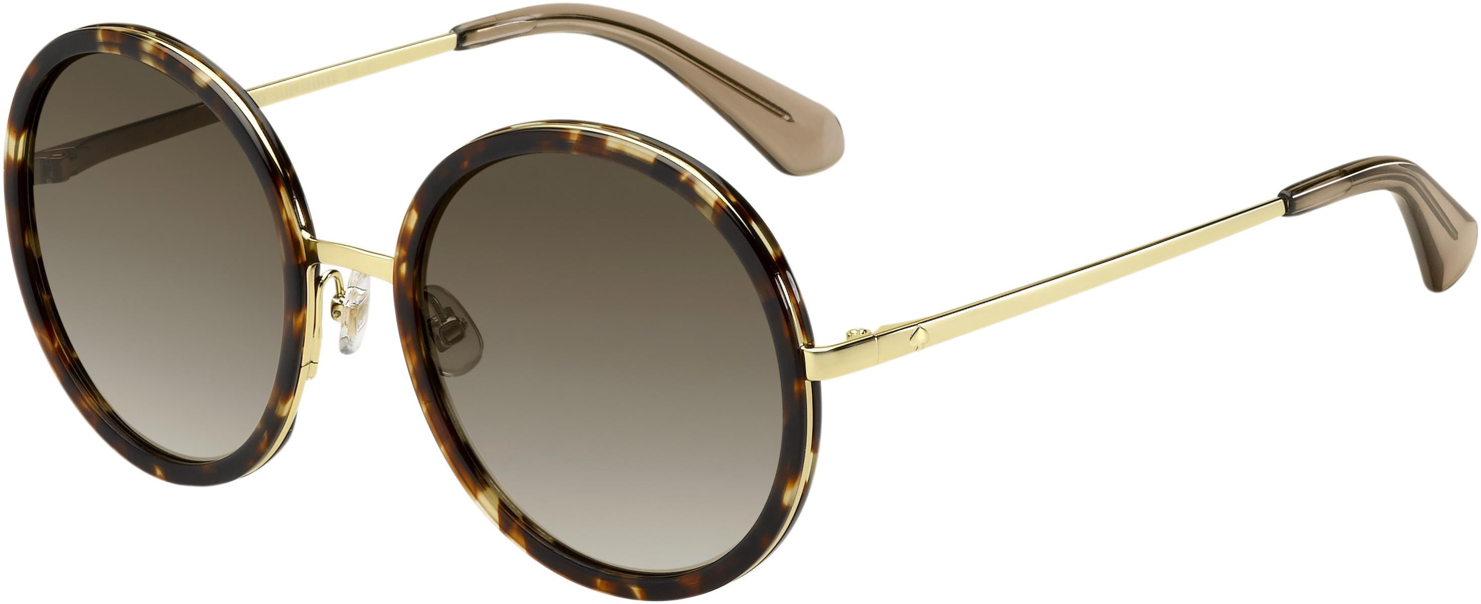 Kate Spade Lamonica/S 02IK 00 Womens Oval Sunglasses, Havana Gold Metal ...