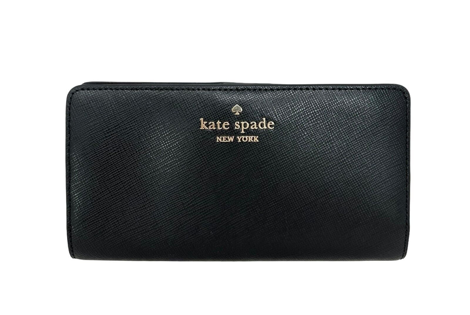 Kate Spade Madison Large Slim Bifold Saffiano Leather Wallet Black ...