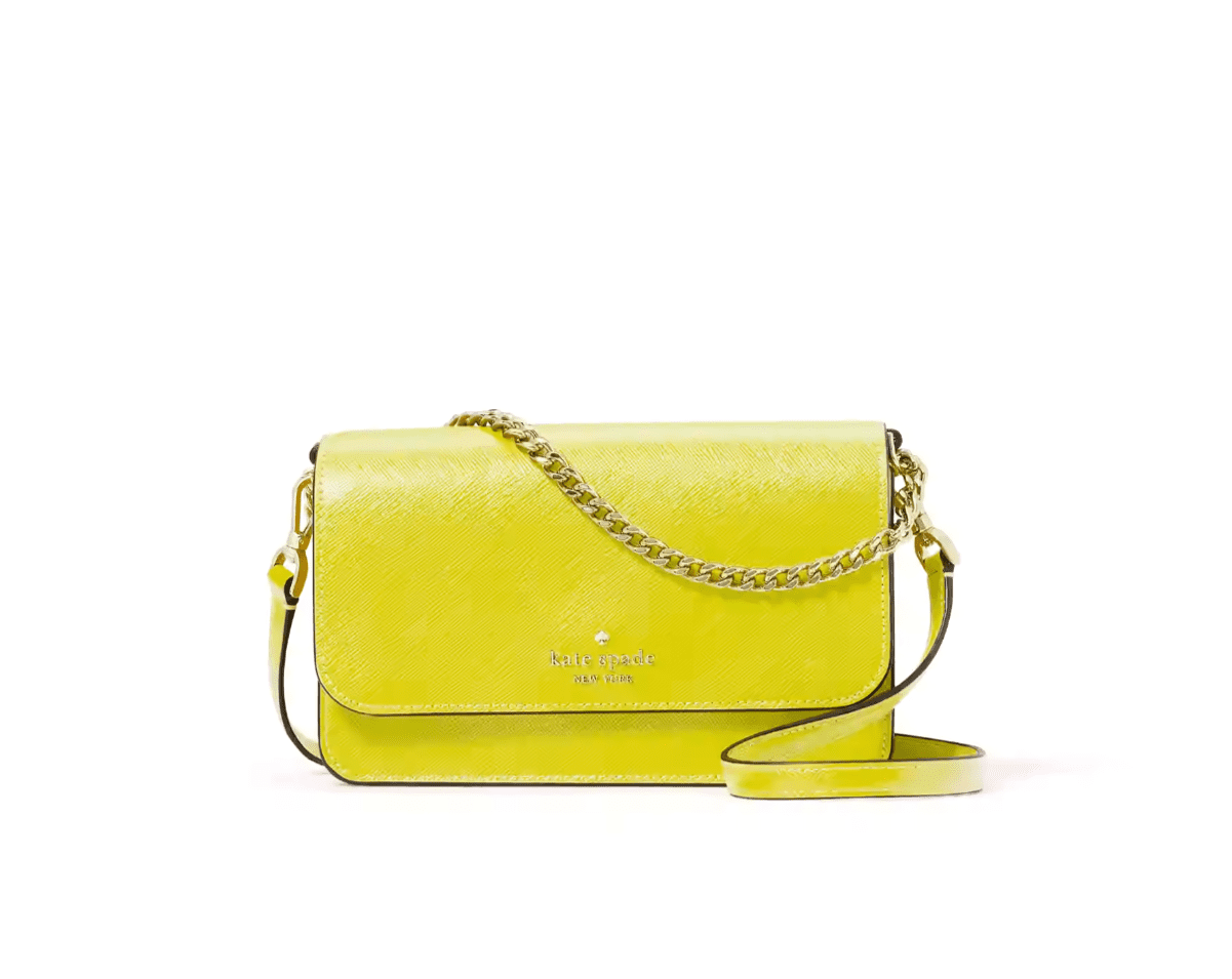 Kate Spade Madison Lime Slice Saffiano Leather Small Flap Crossbody Bag ...