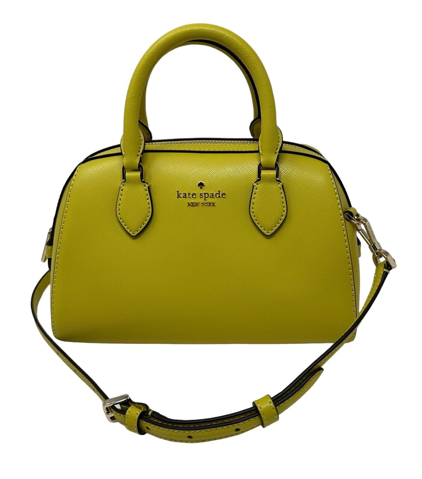 Kate Spade Madison Saffiano Leather Lime Slice Duffle Crossbody Bag ...