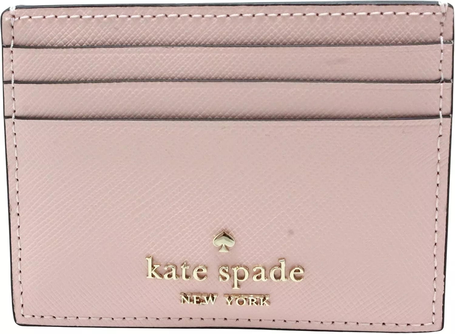 Kate Spade Madison Small Slim Card Holder Conch Pink Saffiano Leather ...