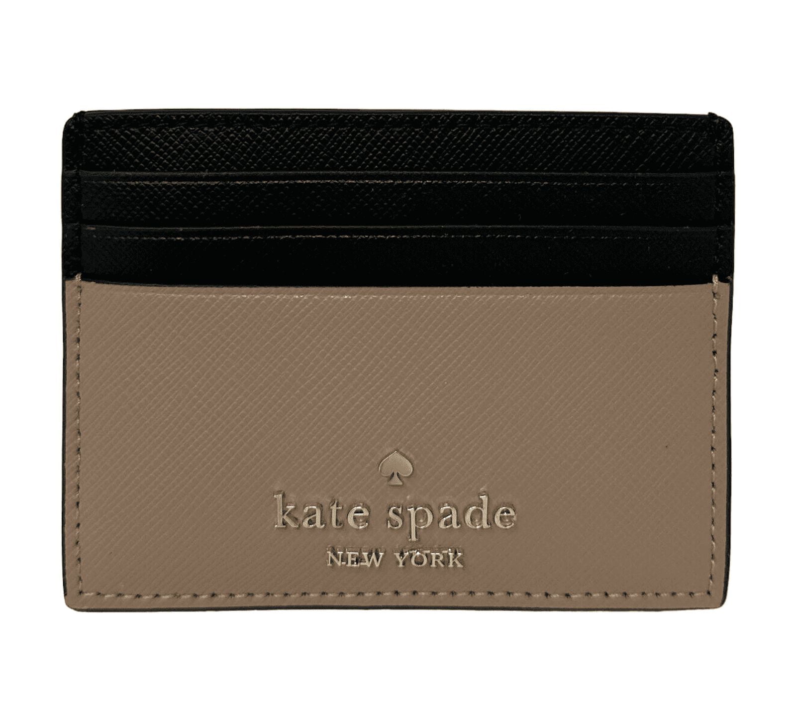 Kate Spade Madison Small Slim Card Holder Hazelnut Saffiano Leather ...