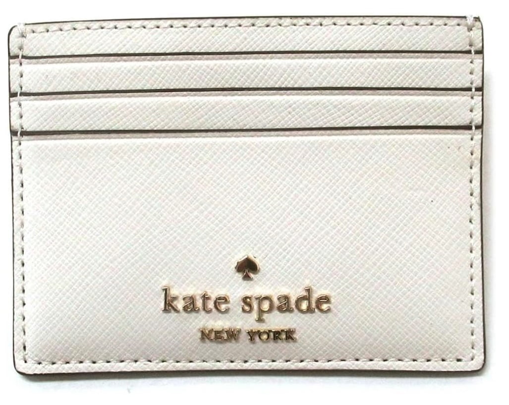 Kate Spade Madison Small Slim Card Holder Meringue Saffiano Leather ...