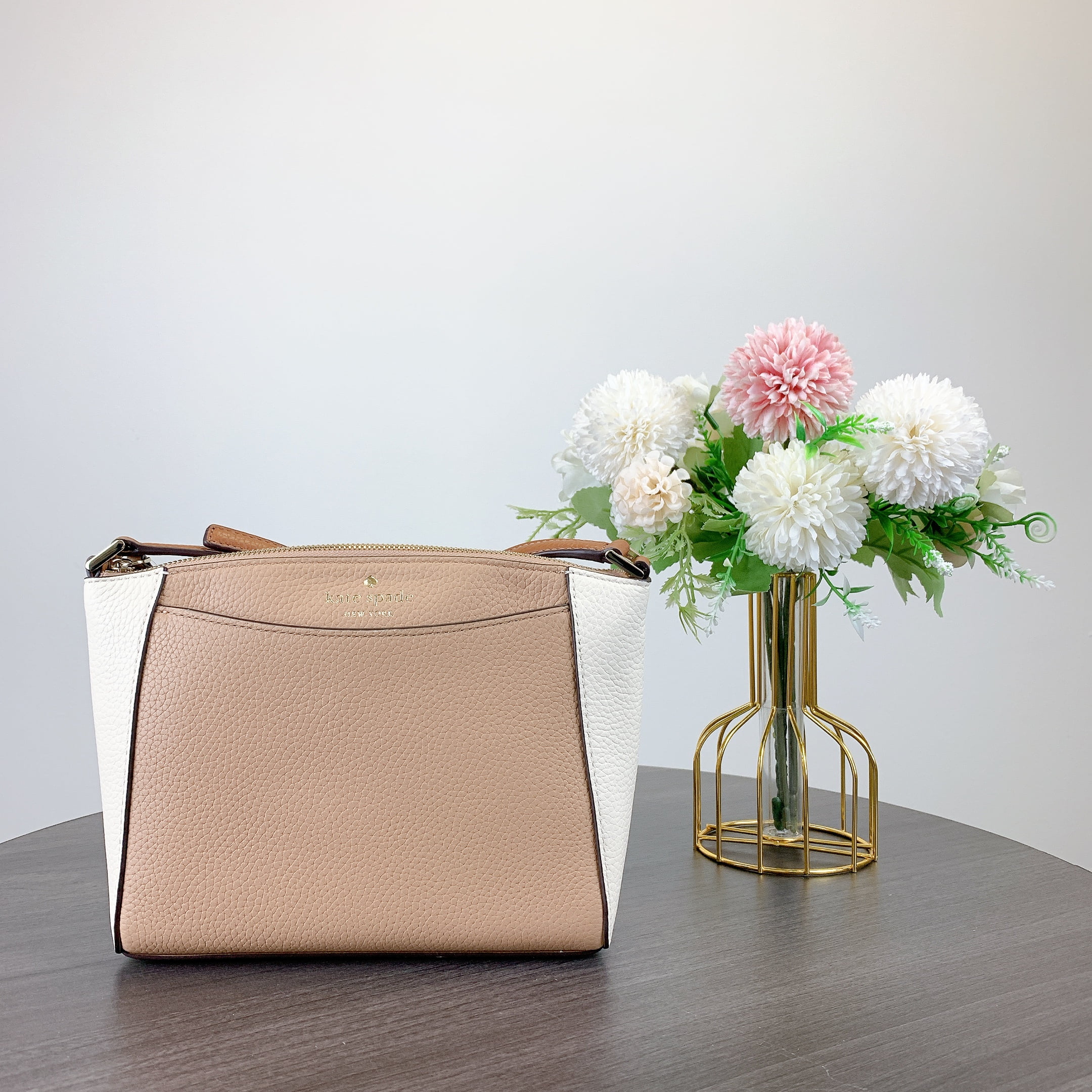 Kate Spade KC464 Monica Crossbody Bag In Light Fawn - Walmart.com