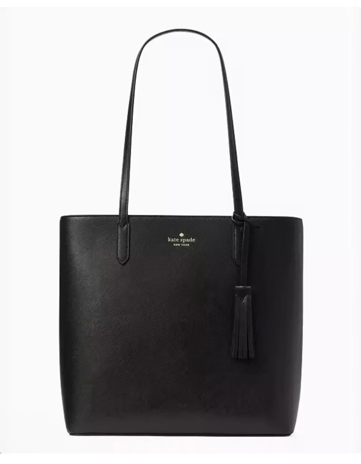 Kate Spade New York Jana Tote Saffiano Leather Handbag Black - Walmart.com
