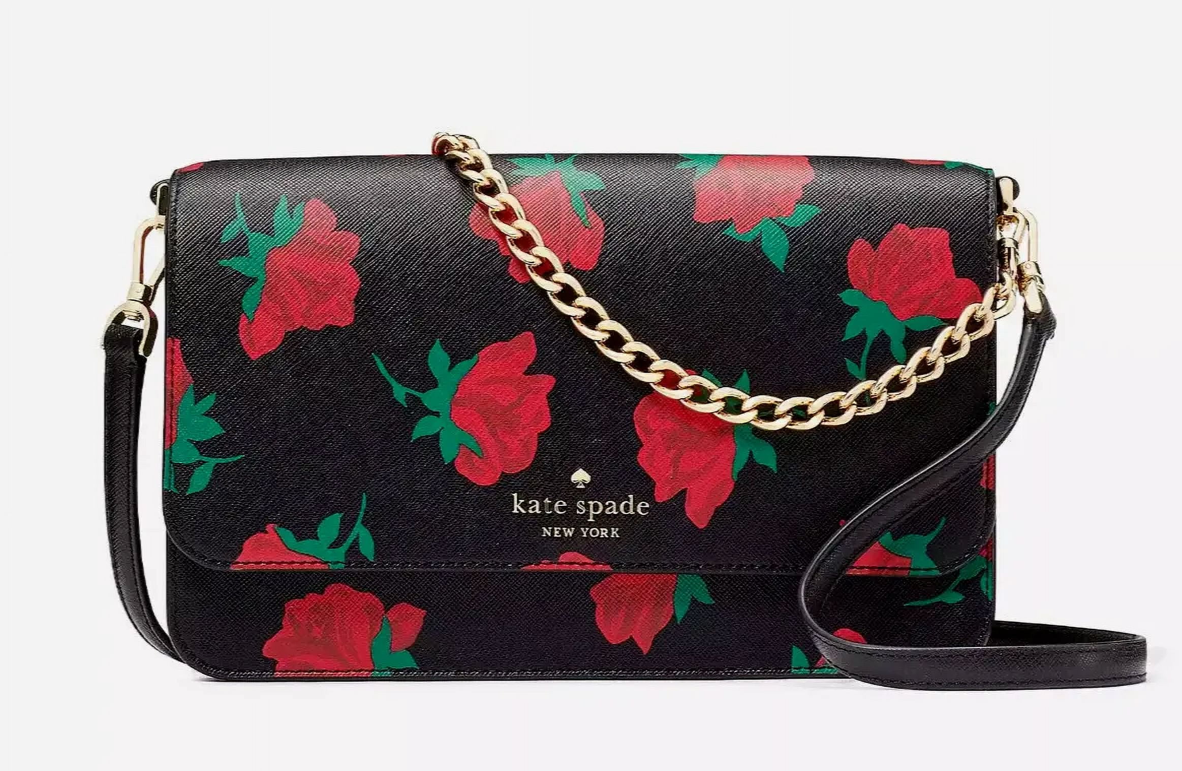 Kate Spade New York Madison Rose Toss Printed Flap Convertible ...
