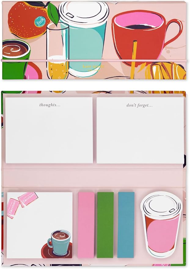 Kate Spade New York Padfolio with 7 Sticky Note Pads, Studying ...