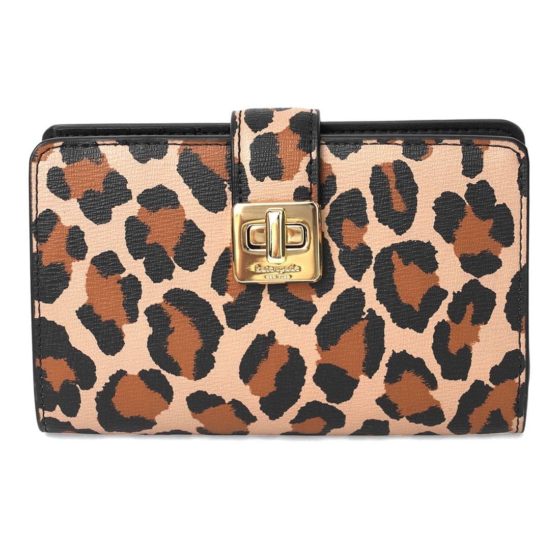 Kate Spade New York Phoebe Spotted Leopard Turn-lock Medium Wallet