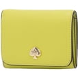 Kate Spade New York Women's Kayla Small L-Zip Snap Leather Wallet (Lime ...