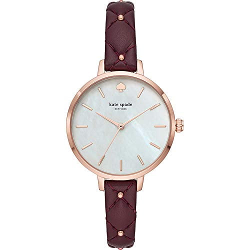 Kate Spade New York Women’s Metro Purple Quilted Leather Strap 34mm ...