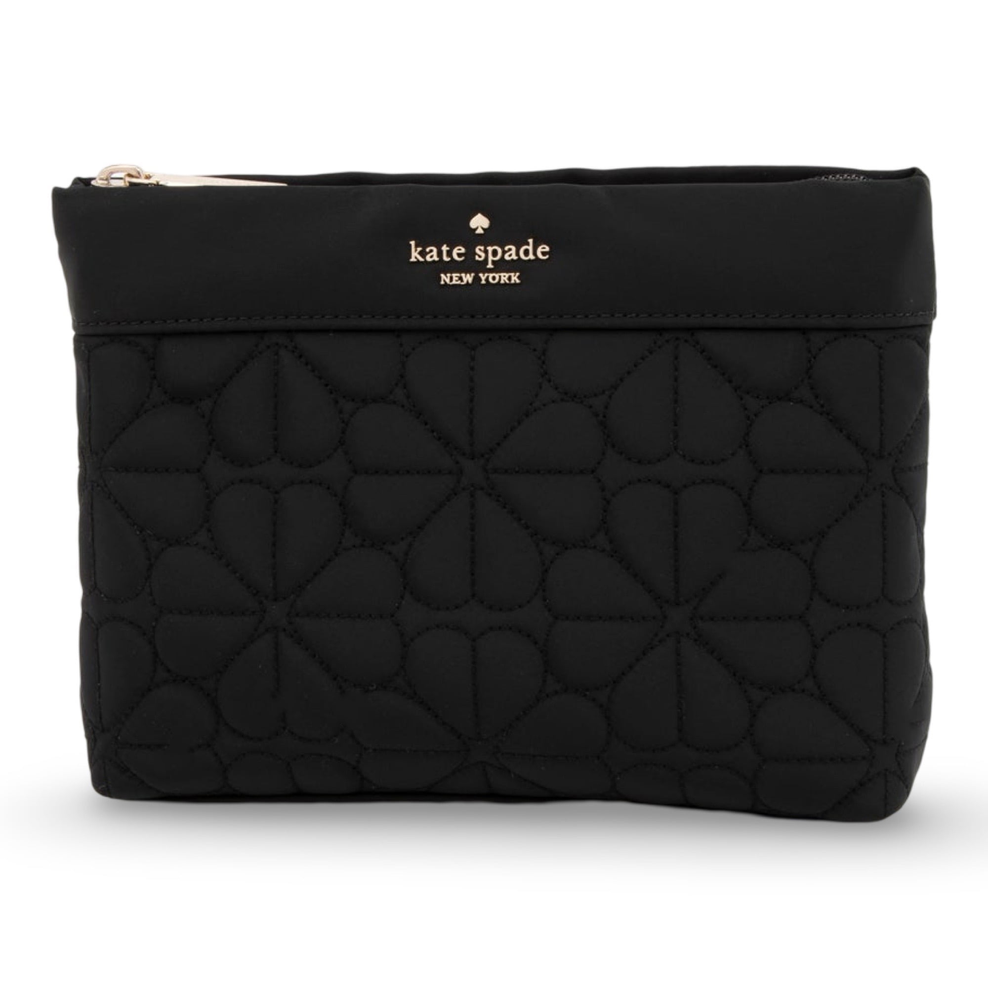 Kate Spade New York Women's Quilted Fabric Spade Flower Top Zip ...