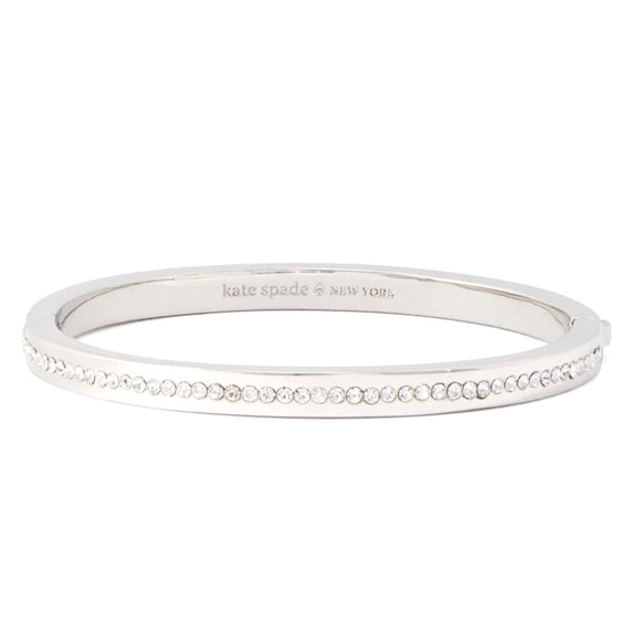 Kate Spade New York Women's Silver Plated Metal Ring It Up Pave Bangle ...