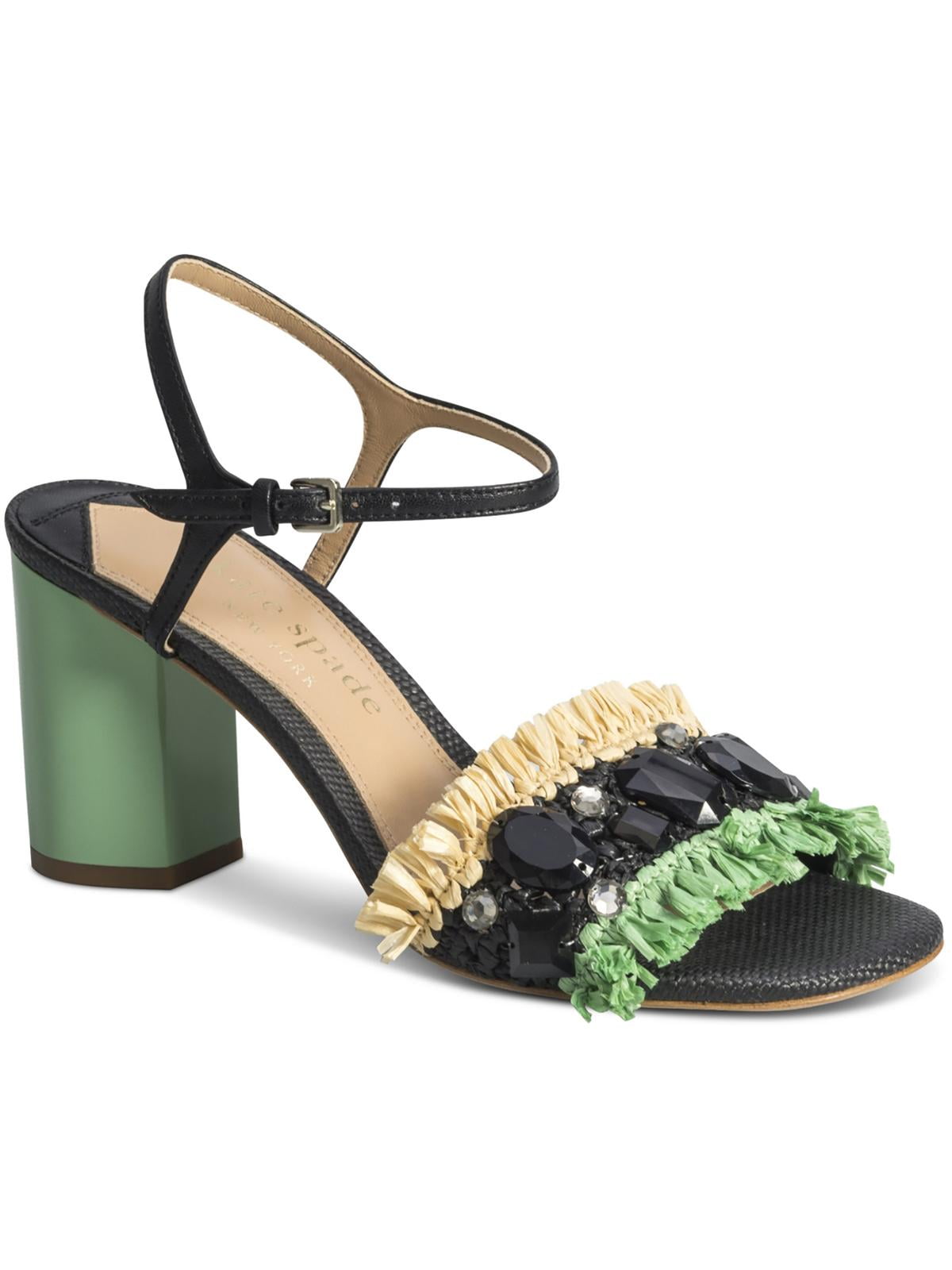 Kate Spade New York Womens Bora Bora Raffia Embellished Heels - Walmart.com