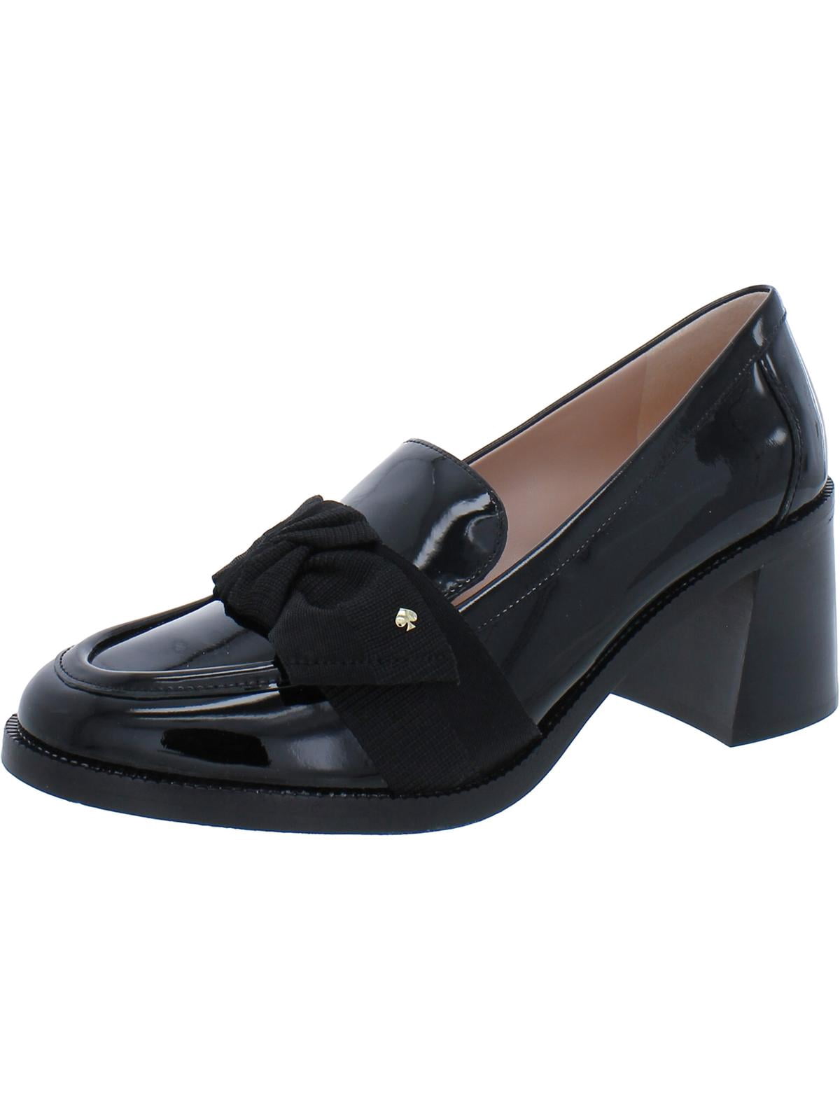 Kate Spade New York Womens LEANDRA Block Heel Leather Loafers - Walmart.com