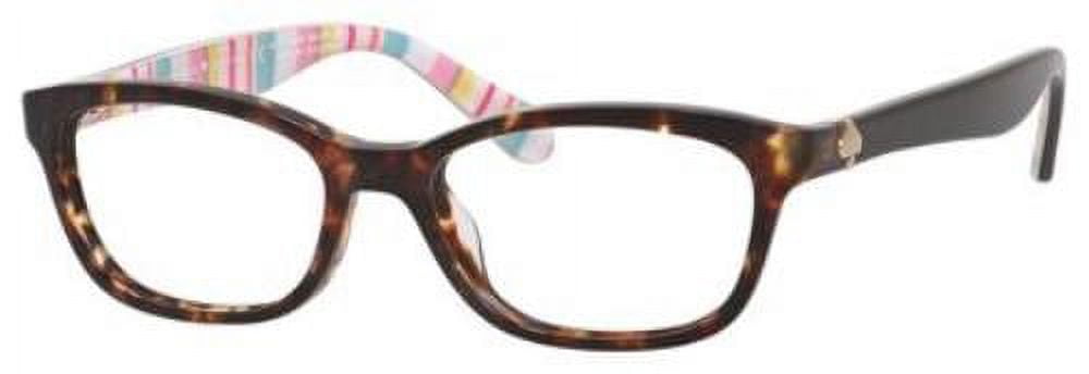 Kate Spade Womens Rectangle Eyeglasses, Havana Pt Multi Plastic Frame ...