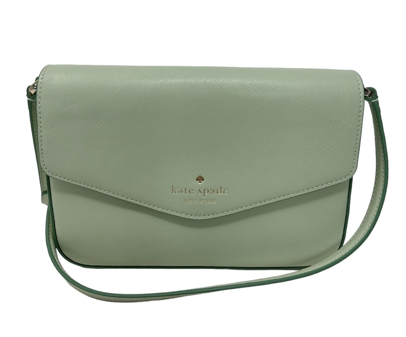 Kate Spade Sadie Envelope Crossbody Light Olive Saffiano Leather K7378 ...