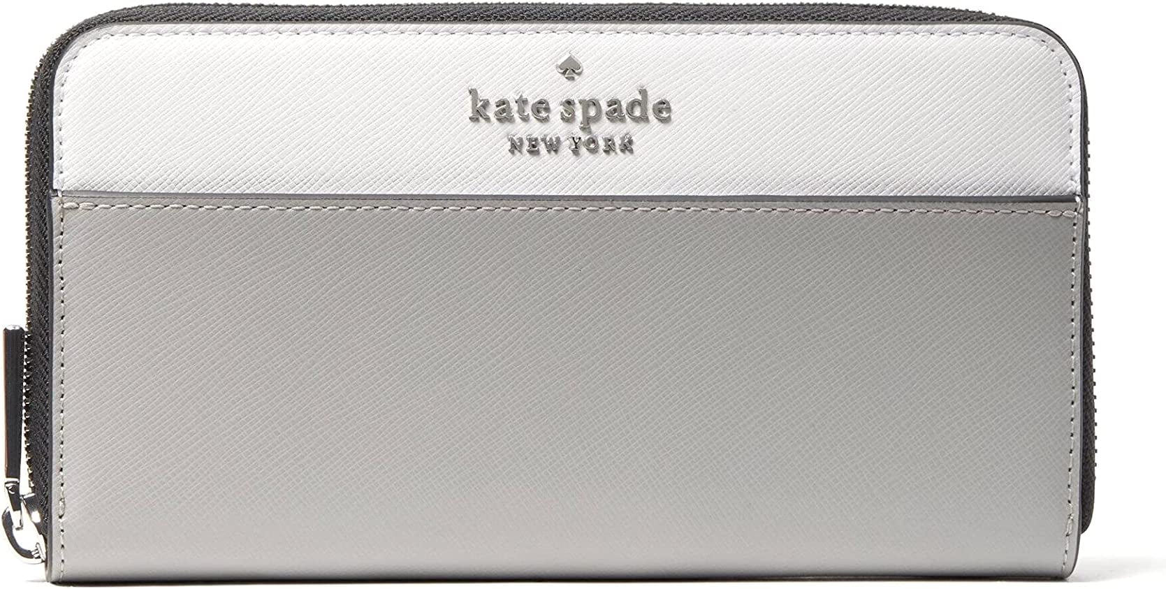 Kate Spade Staci Colorblock Large Continental Wallet Nimbus Grey ...