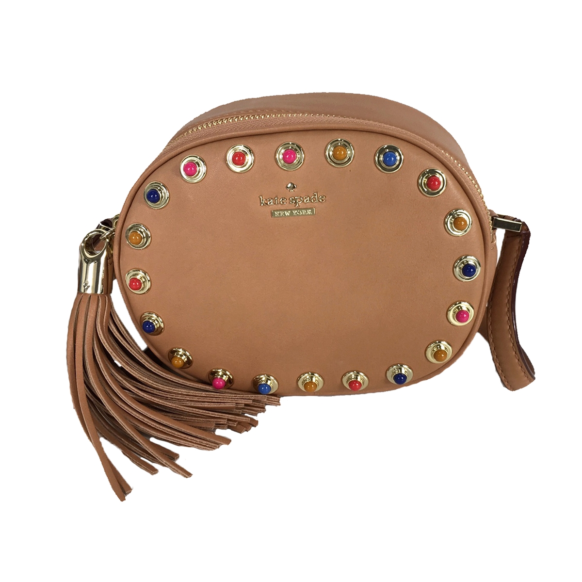 Kate Spade Tinley Colorful Studs Leather Camera Crossbody, Marsala ...